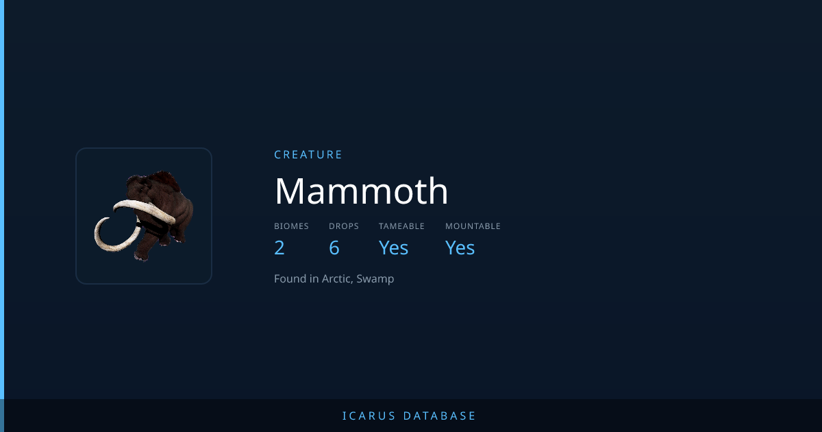 Mammoth | Icarus Database