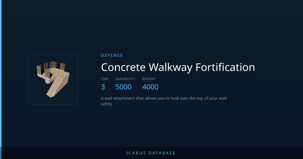 Icarus Concrete Walkway Fortification | Icarus Database